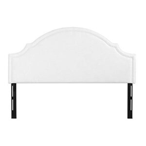 jennifer taylor home catherine upholstered king headboard, antique white woven