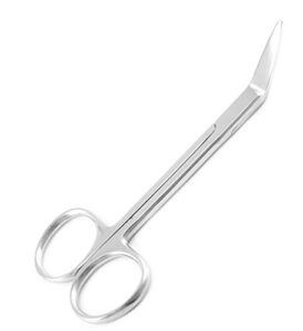 odontomed2011® iris scissors 4.5" 'angled stainless steel