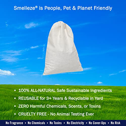 SMELLEZE Reusable Ethylene Gas Remover Pouch: Treats 150 Sq. Ft. to Keep Vegetables Fresher Longer