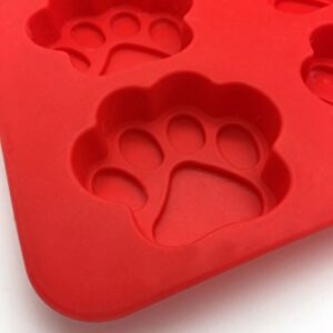 XL Dog Paw and Bone Mold Combo Pack - For Baking Paws and Bones - Silicone by MERRY BIRD