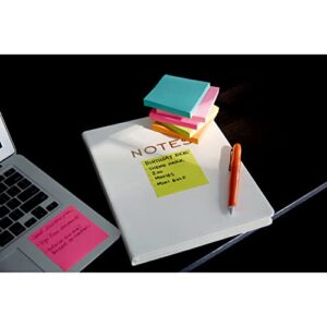 Post-it Super Sticky Notes, 3x3 in, 48 Pads, 2x the Sticking Power, Supernova Neons, Bright Colors, Recyclable (654-48SSMIA-CP)