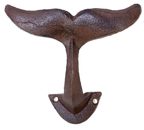 mds Whale Tail Wall Hook Cast Iron Antiqued Brown Finish 5 Inches