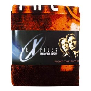 x files merchandise | x-files logo lightweight fleece blanket | 50 x 60 inches