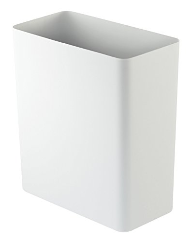 Yamazaki GB-Y WH Tower Square Trash Can, Rectangular, White