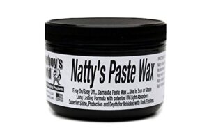 poorboy's world pb-npblk08 nattys carnauba paste wax, black,235ml