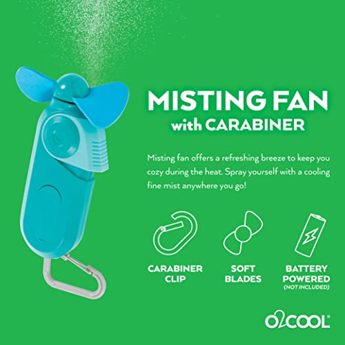 O2COOL Sport Misting Fan, Teal