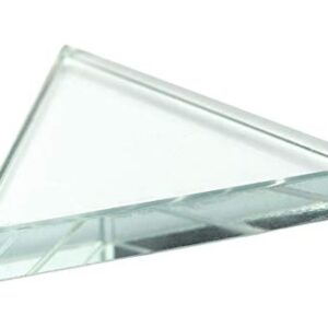 Triangular Equilateral Refraction Prism, 3" (75mm) Sides, 0.35" (9mm) Thick - High Quality Flint Glass - Excellent for Physics Experiments & Photography - Eisco Labs