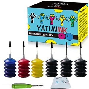 YATUNINK Premium Dye Ink Refill Kit for Canon 275 and 276 PG-275XL CL-276XL PG-275 CL-276 275XL 276XL 275 276 Ink Cartridge Refill Ink Kit for Canon Pixma TS3520 TS3522 TR4720 Printer Ink (6x30ML)