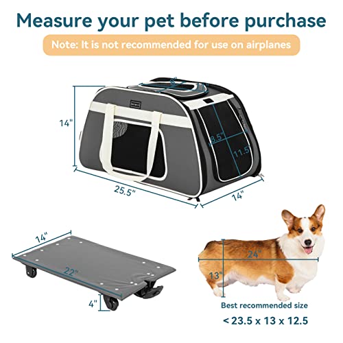 Petsfit Pet Carrier with Removable Wheels