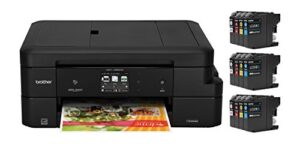 brother inkjet printer, mfc-j985dw xl, two-sided printing, wireless, amazon dash replenishment ready, business capable features, up to 2 years of printing included