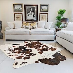 Genuine Tricolor Cowhide Rug 6 x 6-7 ft. 180 x 220 cm