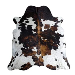 Genuine Brindle Tricolor Cowhide Rug XL 6 x 7-8 ft. 180 x 240 cm