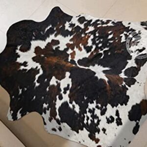 Genuine Brindle Tricolor Cowhide Rug XL 6 x 7-8 ft. 180 x 240 cm