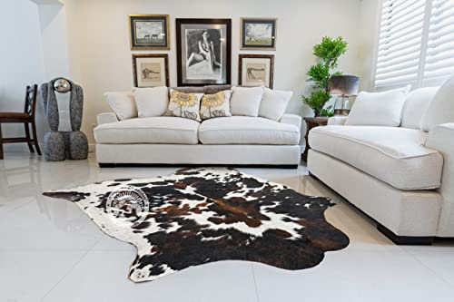 Genuine Brindle Tricolor Cowhide Rug XL 6 x 7-8 ft. 180 x 240 cm