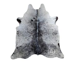 genuine salt and pepper cowhide rug large 6 x 7 ft. 180 x 220 cm