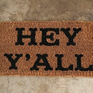 Creative Co-Op "Hey Y'all Natural Coir Doormat