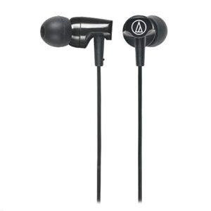 audio-technica ath-clr100isbk sonicfuel in-ear headphones with in-line microphone & control, black