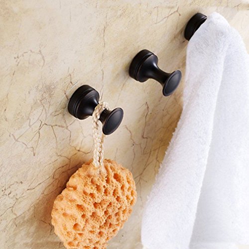 ELLO&ALLO Robe/Coat/Hat/Clothes Anti-Rust Hangers Wall Mounted Hooks Rack with Concealed Screws and Bath Sponge Towel Hooks