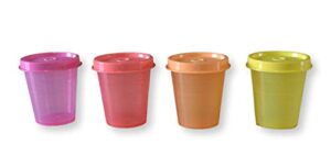 tupperware midgets dip container, 55ml, set of 4