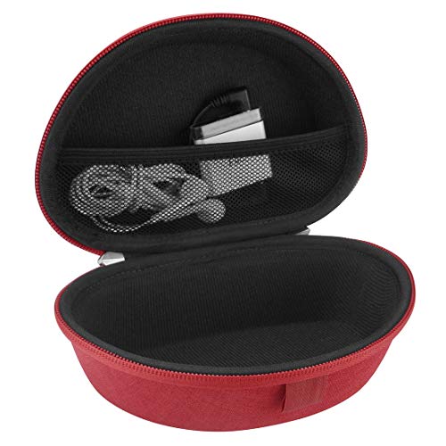 Geekria Shield Headphone Case for Beats Solo3, Solo2, SoloHD Headphones, Replacement Protective Hard Shell Travel Carrying Bag with Room for Accessories (Luxe Red)