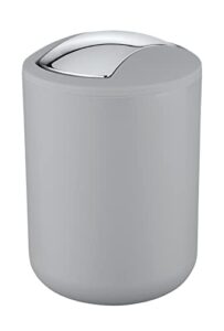 wenko 22249100 swing cover bin, 14 x 14 x 21 cm, grey