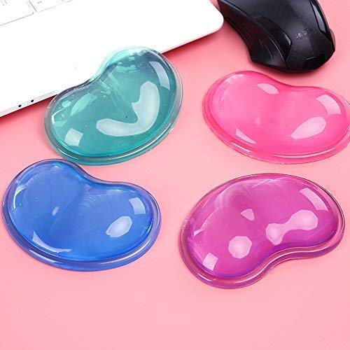 LetGoShop Silicone Gel Wrist Rest Heart-Shaped Translucence Ergonomic Mouse Pad Cool Hand Pillow Effectively Wrist Fatigue(Green)