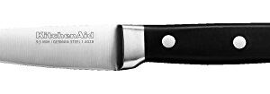 KitchenAid KKFTR3PROB Classic Forged Series Triple Rivet Paring Knife, Onyx Black, 3.5"