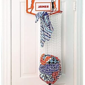 Etna Over the Door Basketball Laundry Hamper -Space Saving Hanging Laundry Hamper with Metal Ring, Backboard, Drawstring Bag-Fun Laundry Hamper to use in Kids Room, Dorm Rooms, Dunk Away Dirty Laundry