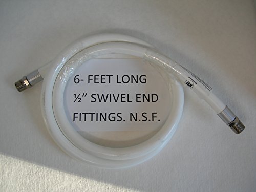 6 Foot Long Hot Oil Filter Hose for Broaster Frymaster Pitco Hunter Henny Penny Fryer 1/2"Fittings.Filter Hose Swivel Action: Both Ends Actually do Swivel with Some Force, The Swivel Action is Tight