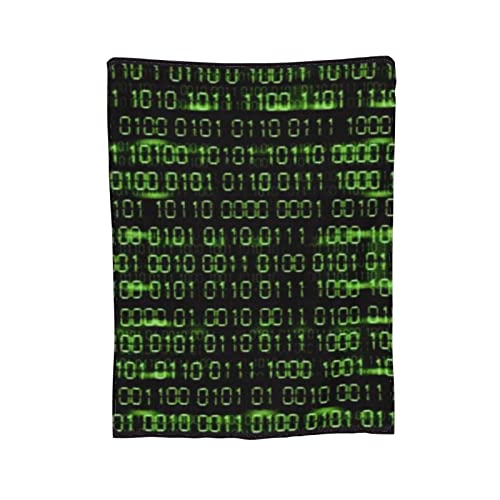 binary code Plush Throw Blanket Travel Blanket 58" x 80" (Large)