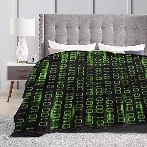 binary code Plush Throw Blanket Travel Blanket 58" x 80" (Large)