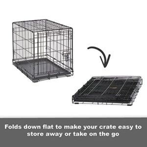 New World Pet Products Crate, Folding Metal Dog Crate, Black (B24)