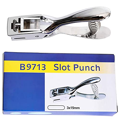 Slot Punch Badge Hole Punch Plier Tool for PVC ID Card Hand Held (Punch)