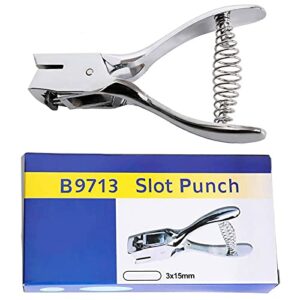 Slot Punch Badge Hole Punch Plier Tool for PVC ID Card Hand Held (Punch)