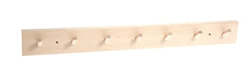 Iris Hantverk Birch Wood Wall Rack with 7 Hooks