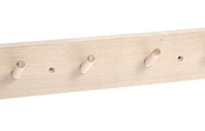 Iris Hantverk Birch Wood Wall Rack with 4 Hooks