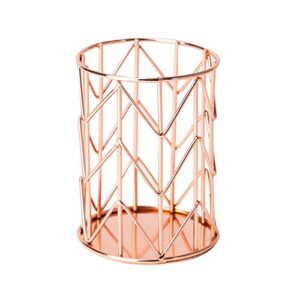 u brands pencil cup, wire metal, copper/rose gold - 857u06-24