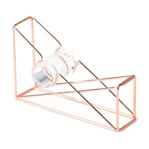 u brands desktop tape dispenser, wire metal, copper/rose gold - 858u06-48