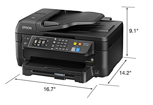 Epson WF-2760 All-in-One Wireless Color Printer with Scanner, Copier, Fax, Ethernet, Wi-Fi Direct & NFC, Amazon Dash Replenishment Ready