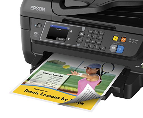 Epson WF-2760 All-in-One Wireless Color Printer with Scanner, Copier, Fax, Ethernet, Wi-Fi Direct & NFC, Amazon Dash Replenishment Ready