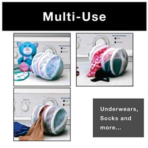 Smart Design Intimate Wash Bag with Safety Zipper - Set of 2 - Washing Machine Safe - Fine Mesh Nylon Polyester - Bra, Hosiery, Pantyhose, Delicates, Lingerie, & Baby Clothes - 6.5 x 5.5 Inch - White