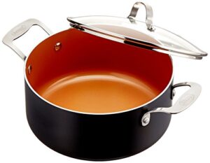 gotham steel 1049 5 quart stock pot, brownish