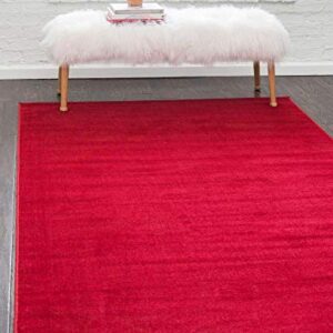 Unique Loom Williamsburg Collection Area Rug - Solid (4' 1" x 6' 1" Rectangle, Burgundy)