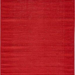 Unique Loom Williamsburg Collection Area Rug - Solid (4' 1" x 6' 1" Rectangle, Burgundy)