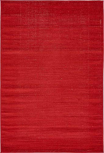 Unique Loom Williamsburg Collection Area Rug - Solid (4' 1" x 6' 1" Rectangle, Burgundy)