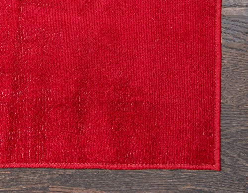 Unique Loom Williamsburg Collection Area Rug - Solid (4' 1" x 6' 1" Rectangle, Burgundy)