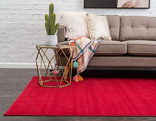 Unique Loom Williamsburg Collection Area Rug - Solid (4' 1" x 6' 1" Rectangle, Burgundy)