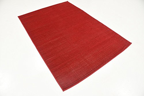 Unique Loom Williamsburg Collection Area Rug - Solid (4' 1" x 6' 1" Rectangle, Burgundy)