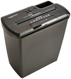 amazon basics 8-sheet strip-cut paper, cd, and credit card shredder