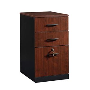 sauder via pedestal, l: 15.55" x w: 19.45" x h: 28.54", classic cherry finish